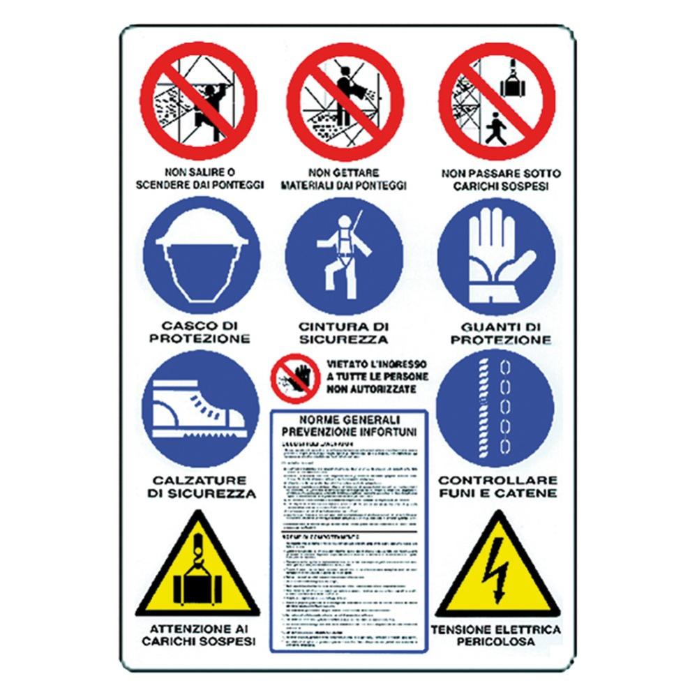 Cartello 11 Simboli Per Cantiere Cm 80 X 120 Ist Srl 10 Pz | Leroy Merlin