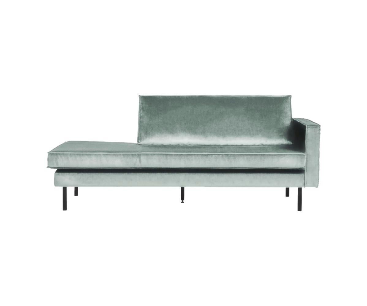 Méridienne droite 2 places en velours COLORADO | Leroy Merlin