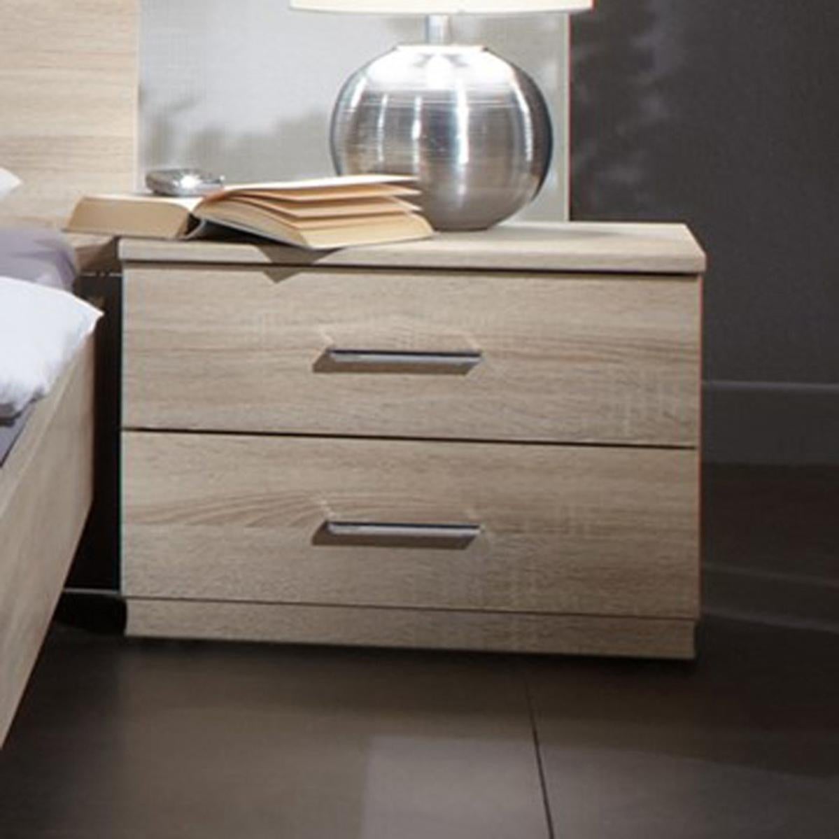 Lot de 2 tables de chevets imitation chêne - Dim : 52 X 40 X 38 cm ...