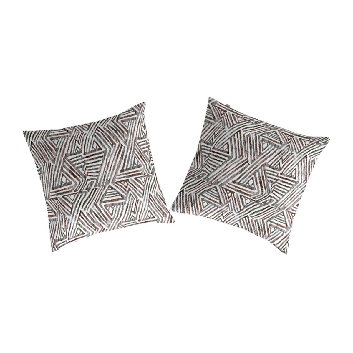 2 fundas de almohada PAMIU 65x65 cm marron | Leroy Merlin