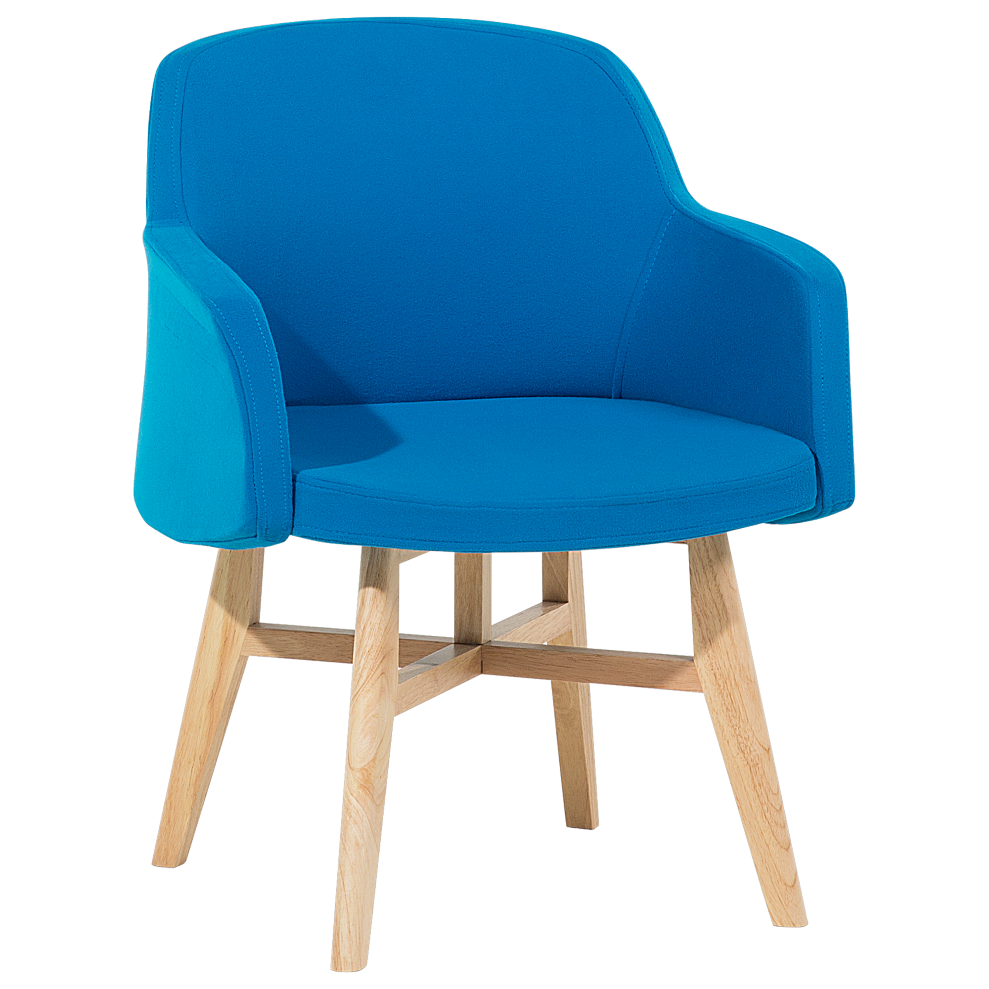 Beliani Sillón de poliéster azul turquesa YSTAD | Leroy Merlin