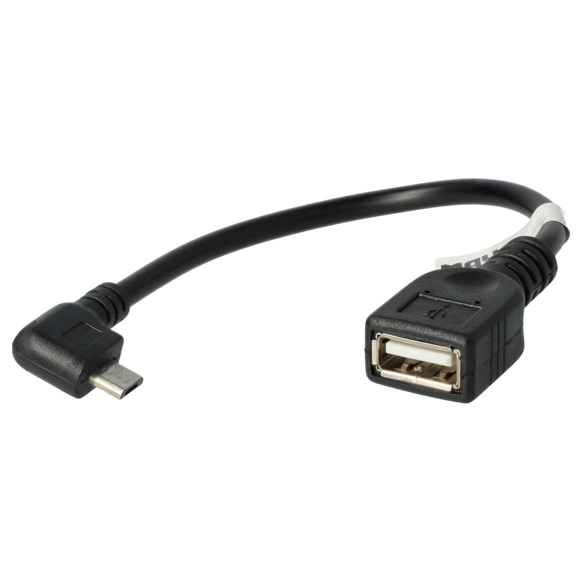 Vhbw Adaptateur OTG de Micro-USB (mâle) vers USB (femelle) coudé à 90 ...