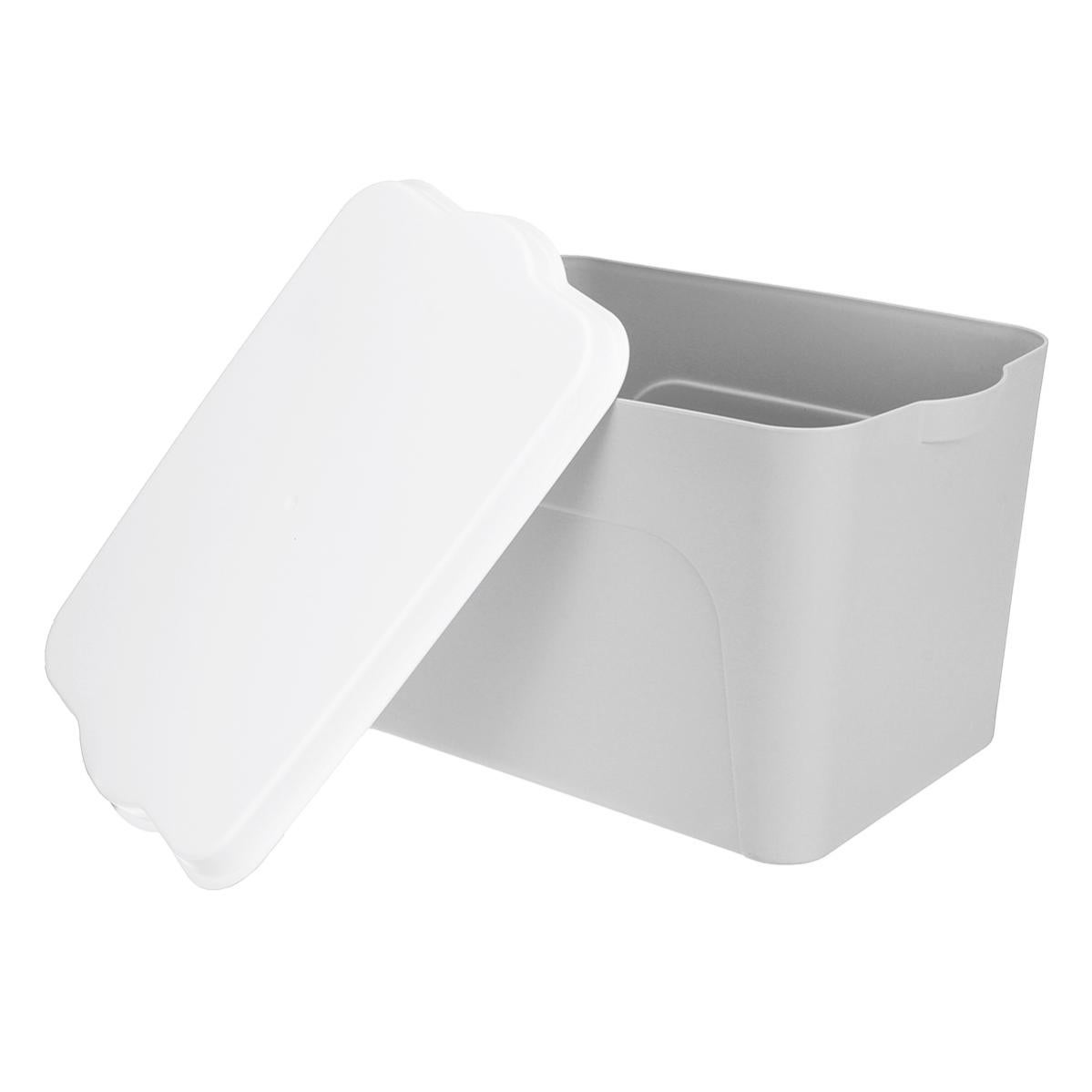 Scatola in plastica portaoggetti grigia L.33,5 x L.23 x H.25 cm | Leroy ...