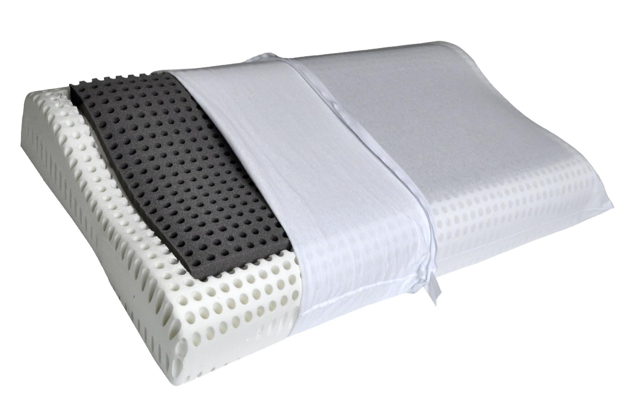 Cuscino memory foam anatomico, guanciale cervicale sfoderabile Grigio ...