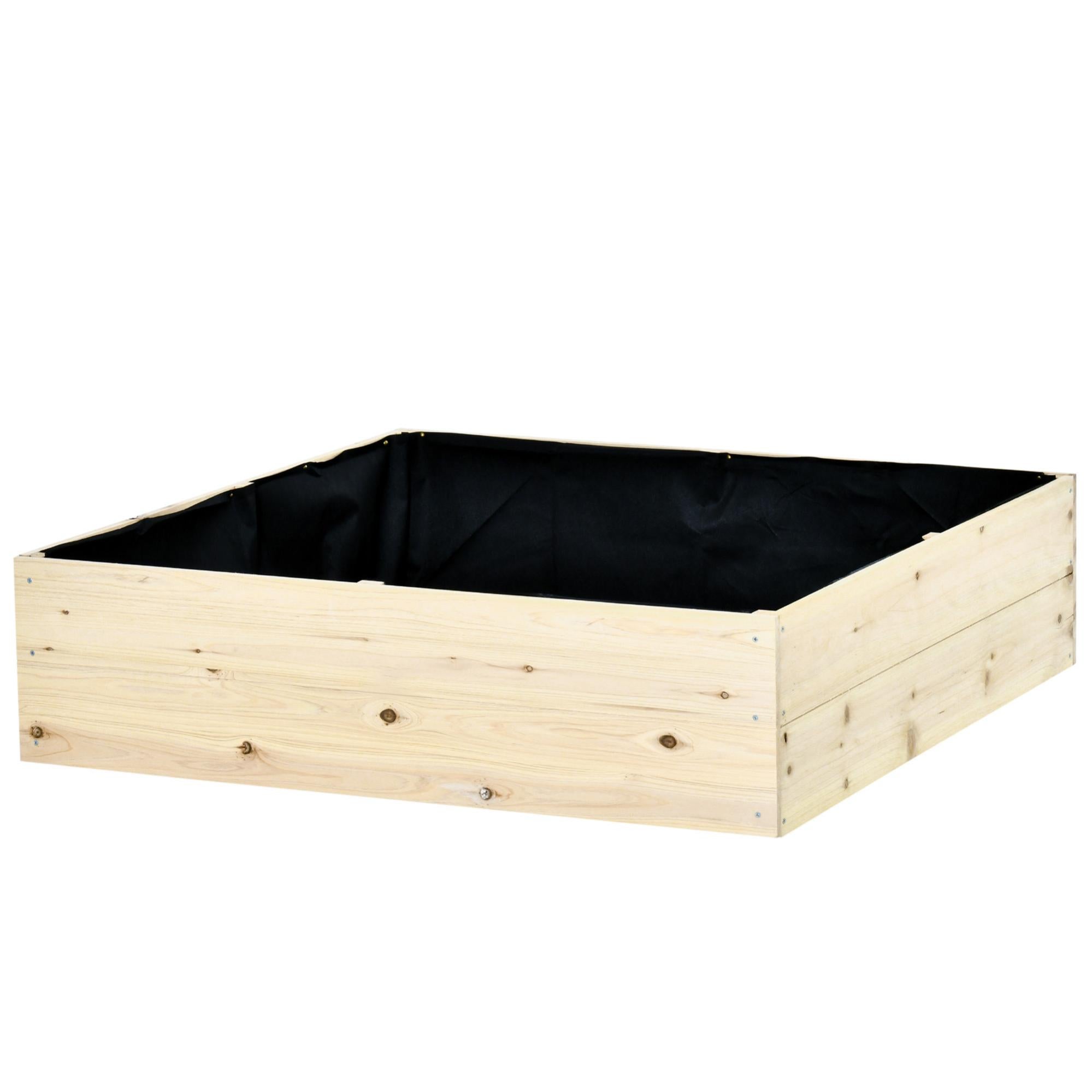Outsunny Letto per Orto Rialzato in Legno, Fioriera da Giardino per ...