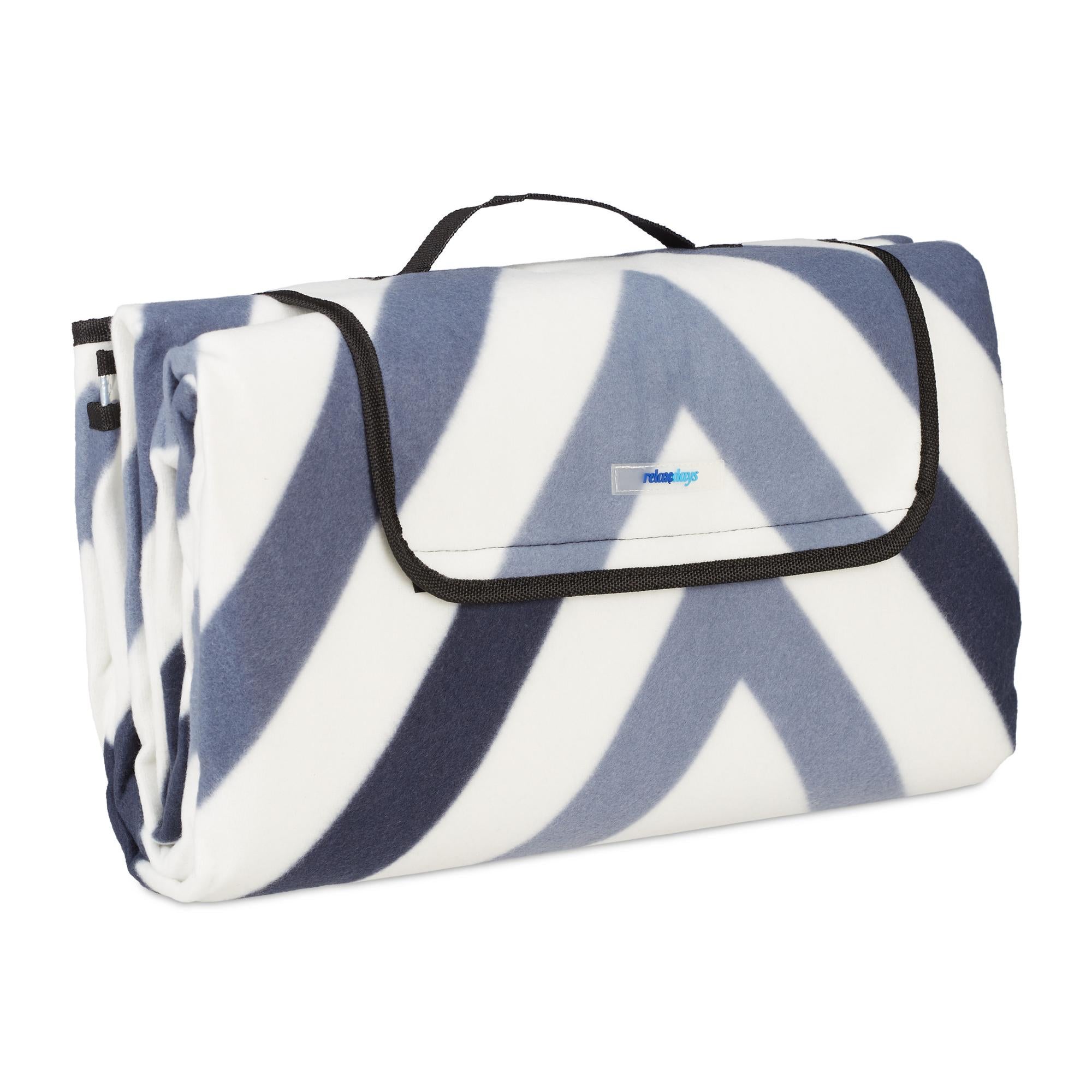 Relaxdays Coperta da Picnic XXL, HxL: 200x200 cm, Plaid Impermeabile ...