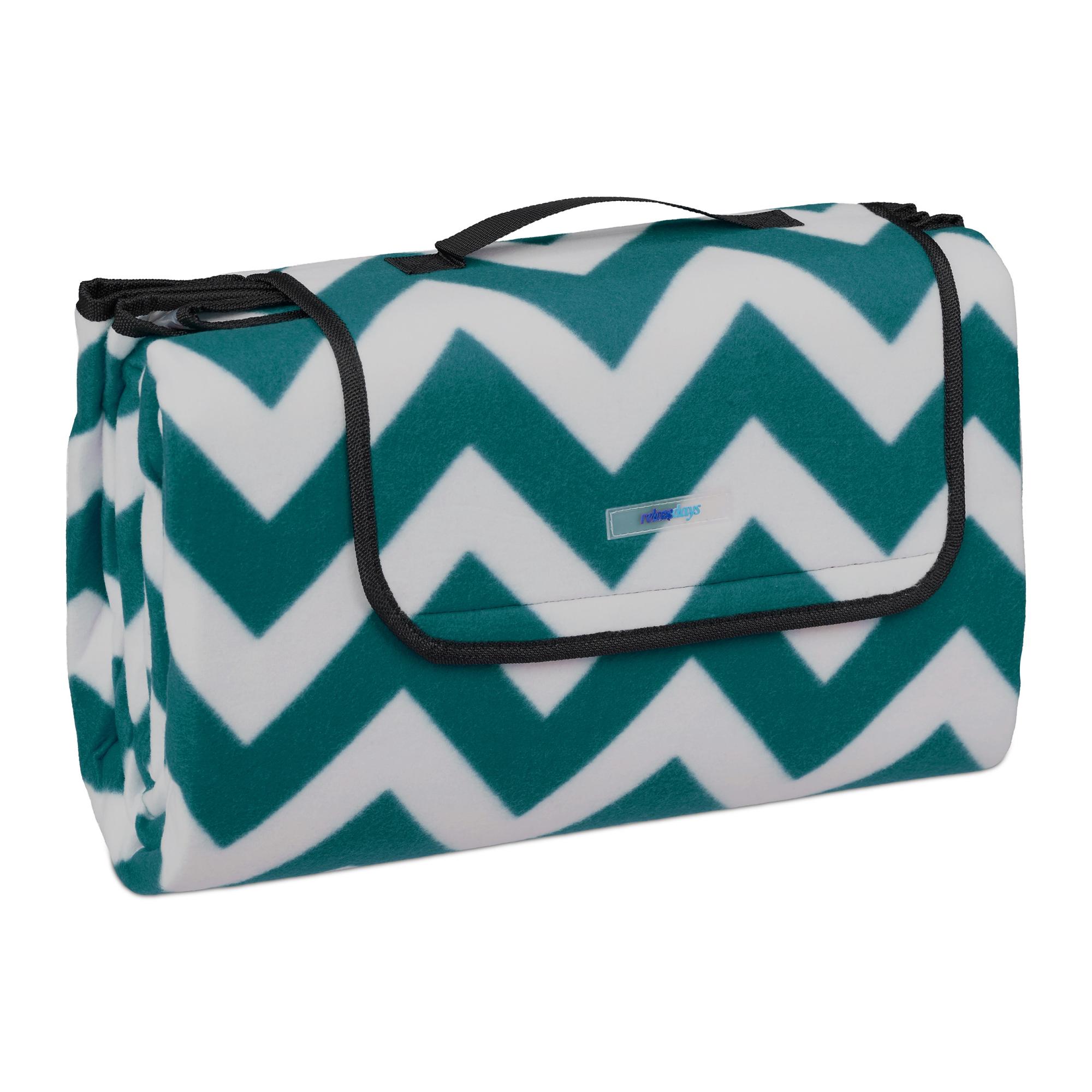 Relaxdays Coperta da Picnic, XXL 200 x 200 cm, Plaid Impermeabile da ...