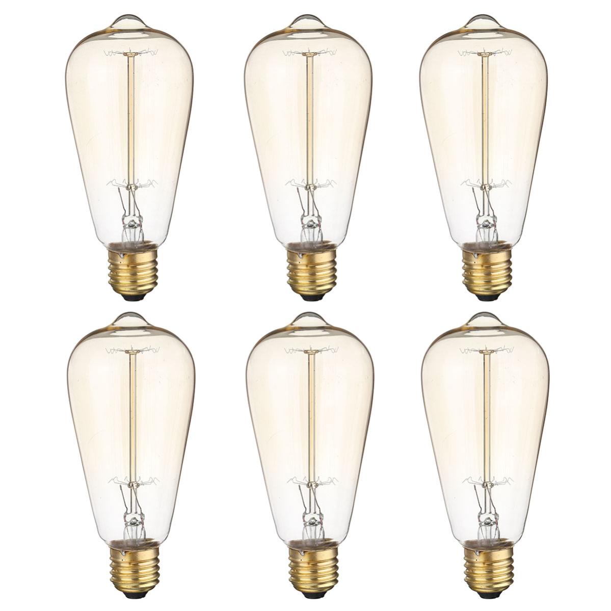 Set di 6 lampadine alogene a capsula E27 150 lm 2200K bianco caldo ...