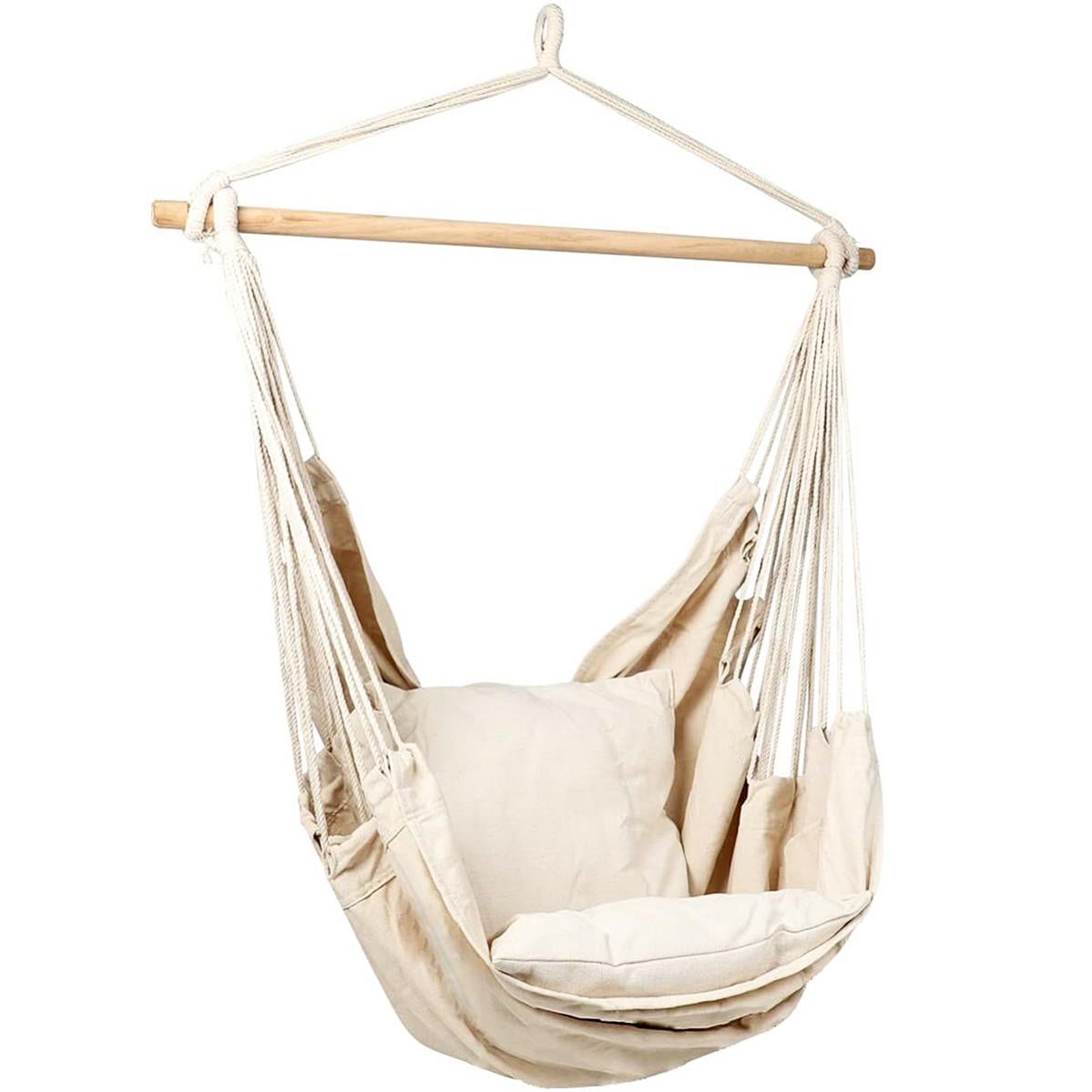 Hamac Siège de détente toile beige Capacité 150 kg | Leroy Merlin