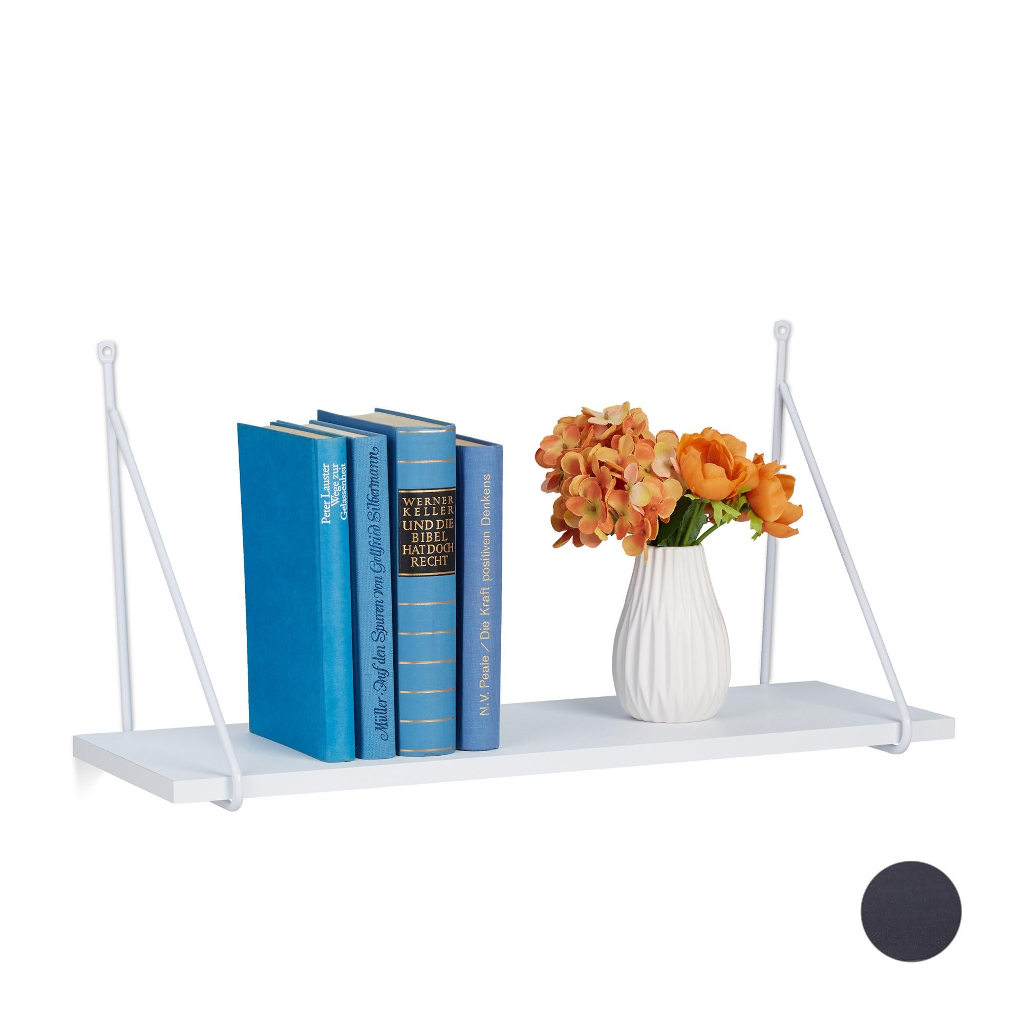 Relaxdays Mensola, per Salotto & Corridoio, Design Moderno, Scaffale ...