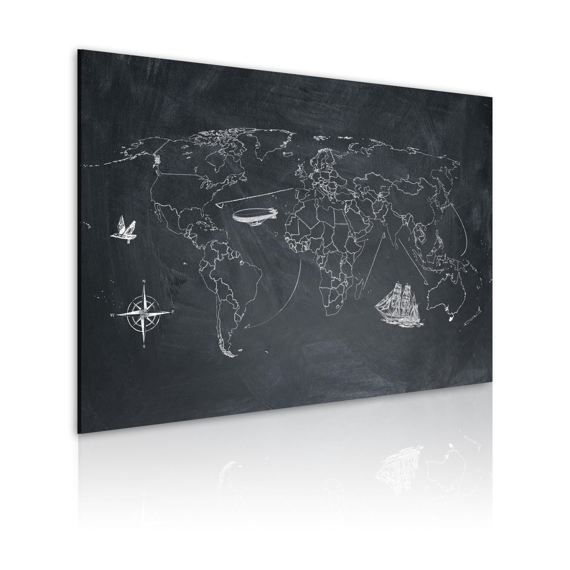 Tableau Voyage Autour Du Monde 120x80 Cm Leroy Merlin