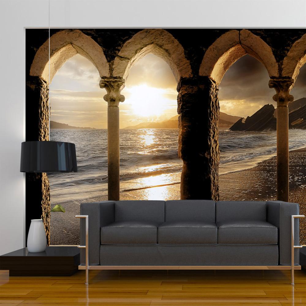 Papier peint adhésif - Castle on the beach 196x140 cm | Leroy Merlin
