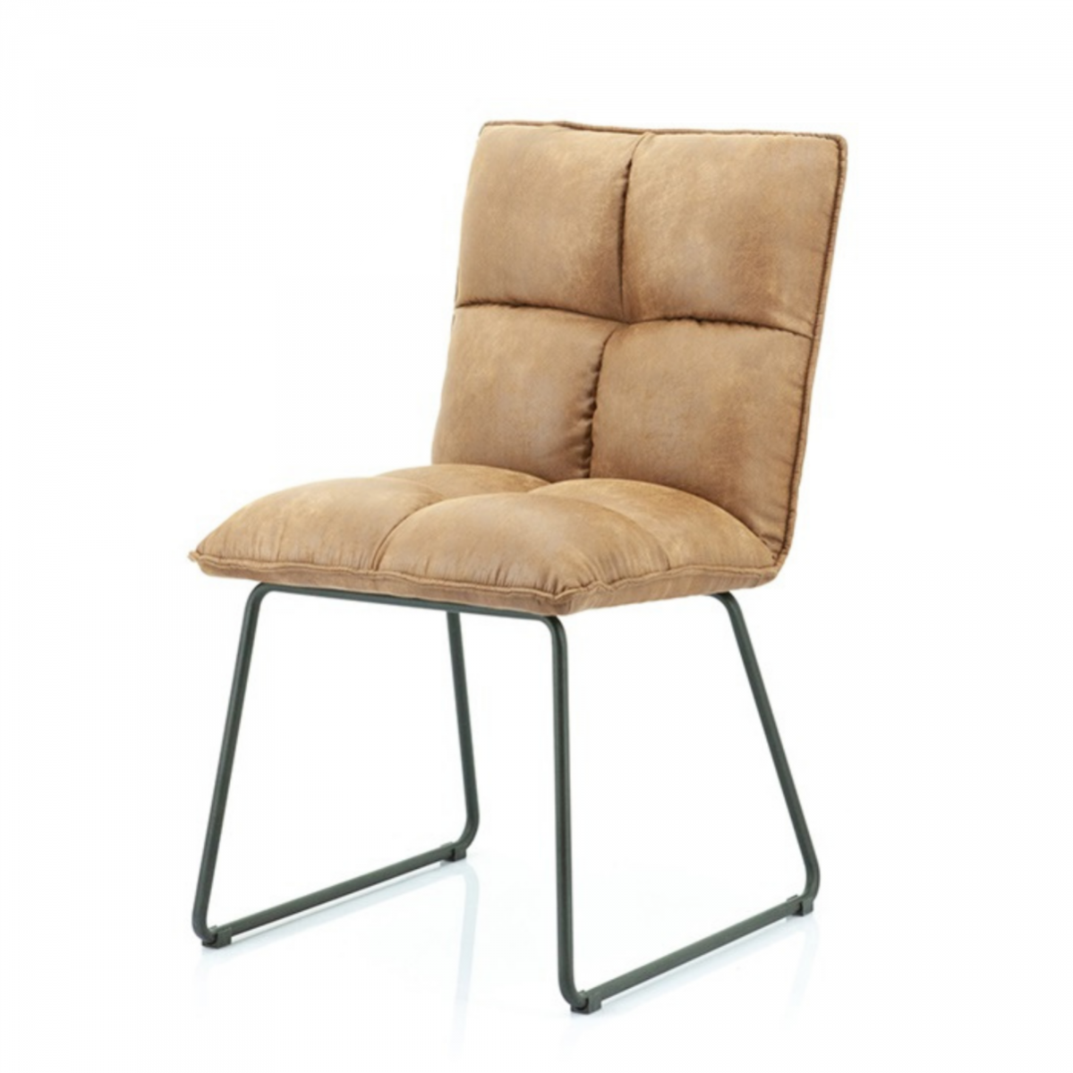 Chaise salle à manger moderne en daim OAKI | Leroy Merlin