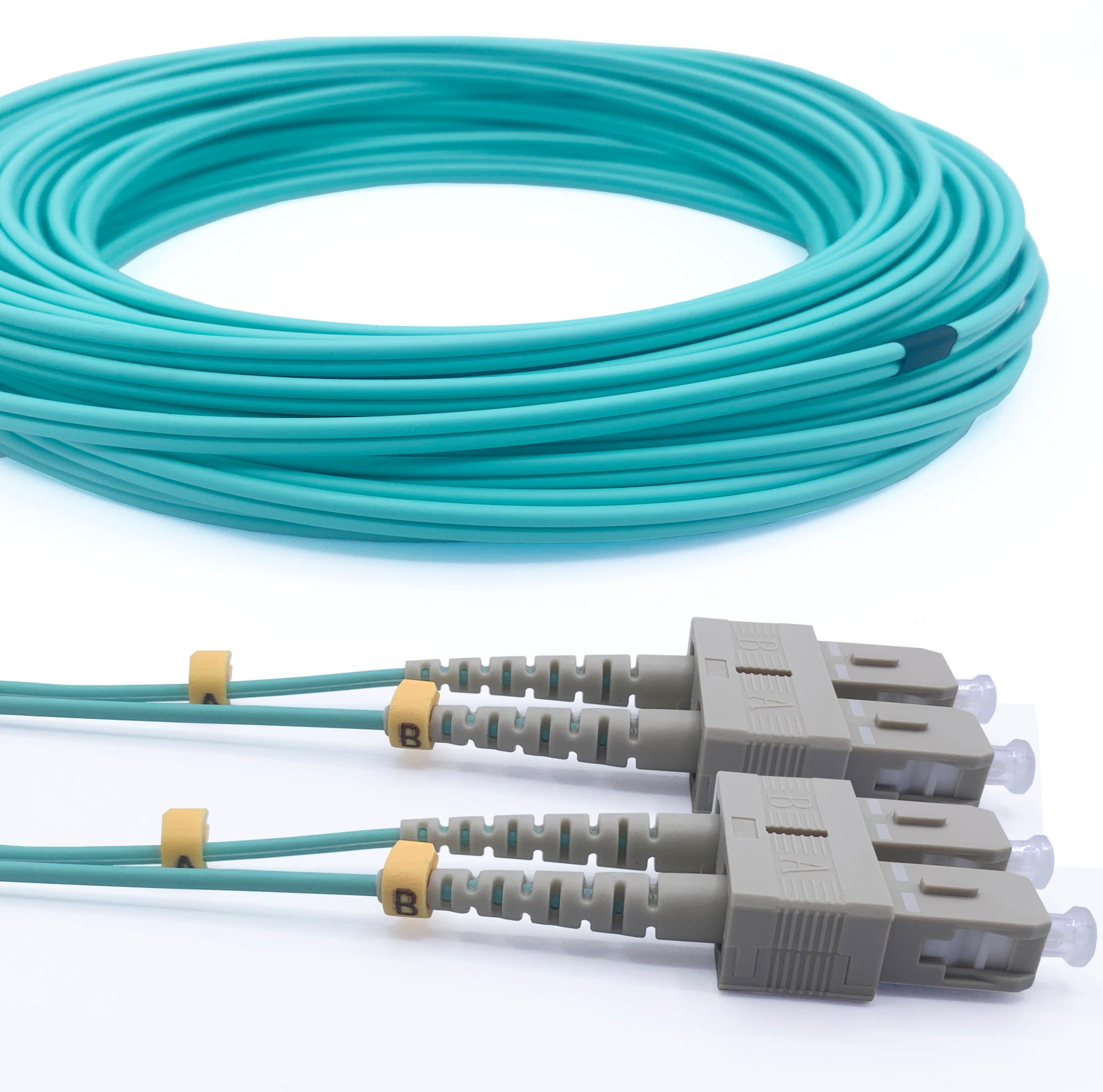 Elfcam® - Câble à Fibre Optique SC/UPC à SC/UPC OM3 Multimode Duplex 50 ...