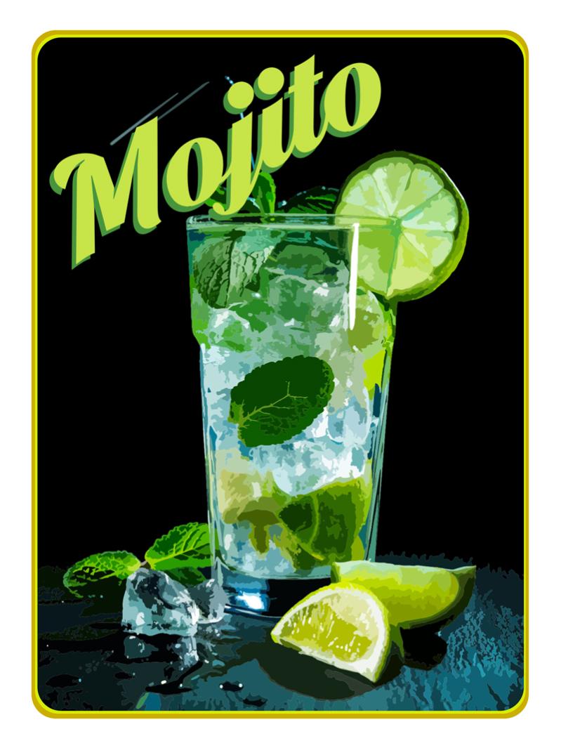 COCKTAIL - Poster firmato - Mojito - 40x60 cm - BENEFFITO | Leroy Merlin
