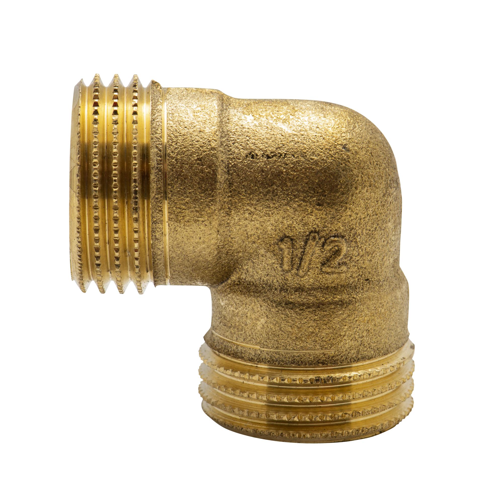 Raccord coudé laiton mâle - mâle 1-2 | Leroy Merlin