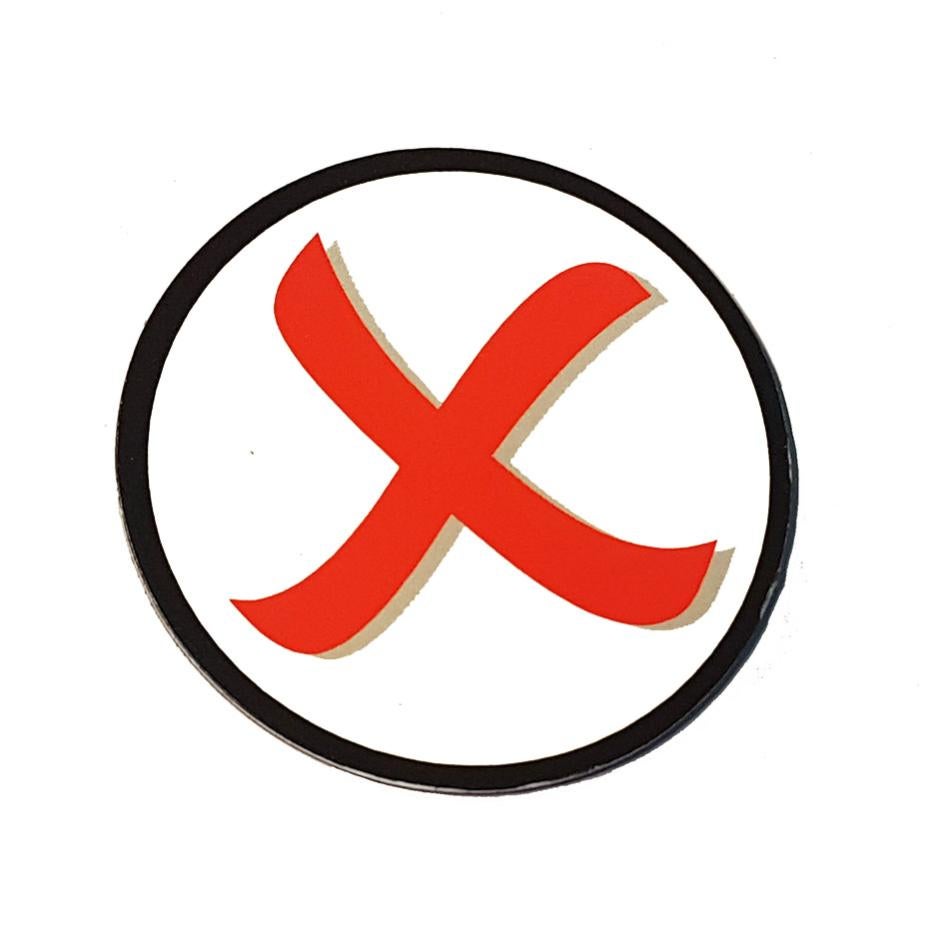 Impressiemagneten - Kruis / fout symbool - Rood - Ø 50 mm – set van 10 ...