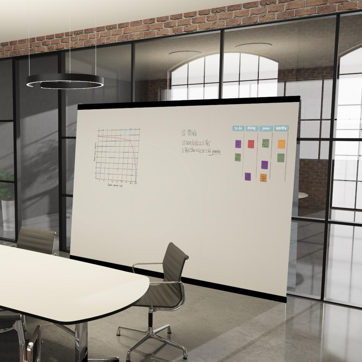 Chameleon Lean Wall whiteboard - Voor tegen de wand (3 panelen ...
