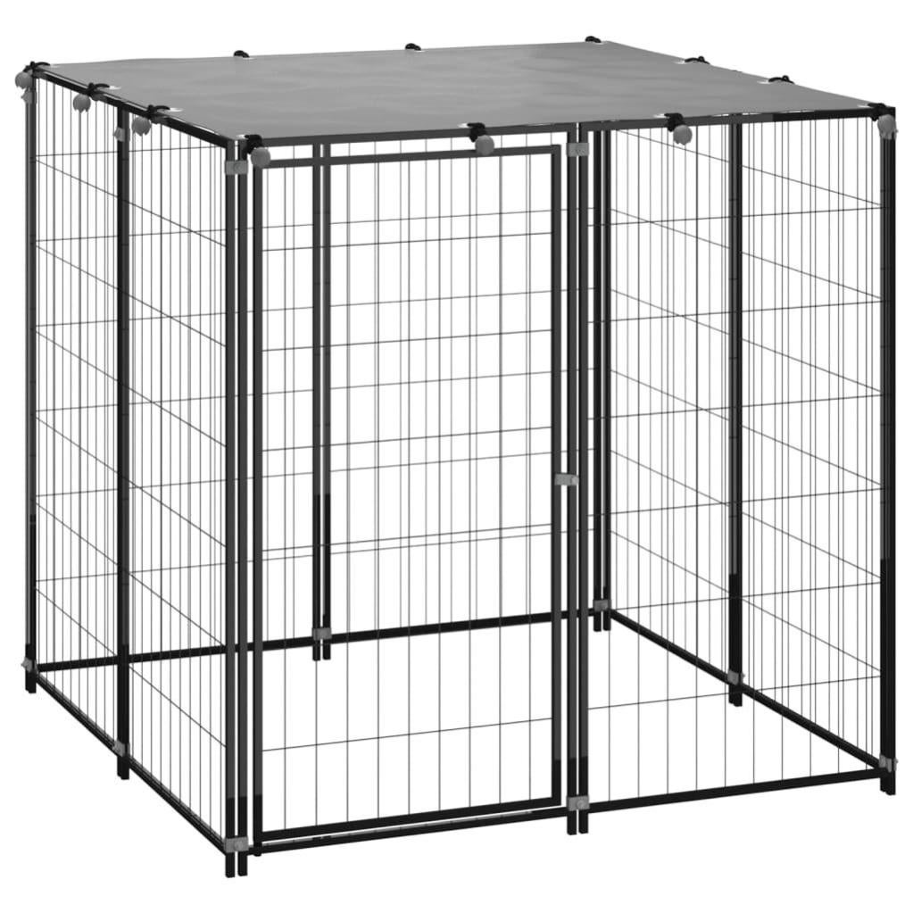 Chenil extérieur cage enclos parc animaux chien 110 x 110 x 110 cm ...