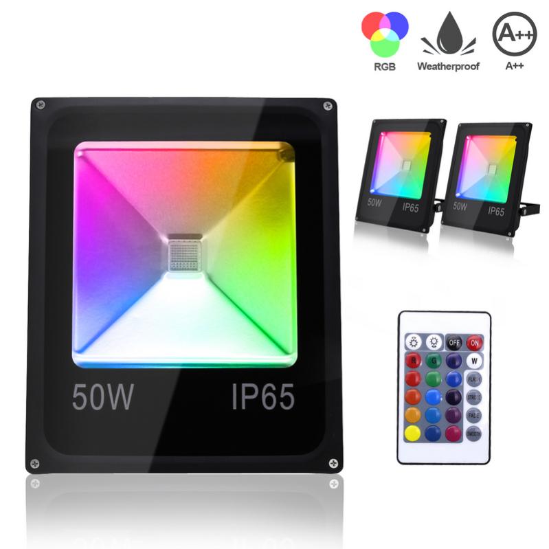 Proyector LED RGB IP65 50W Construcción Luz de construcción colorida ...
