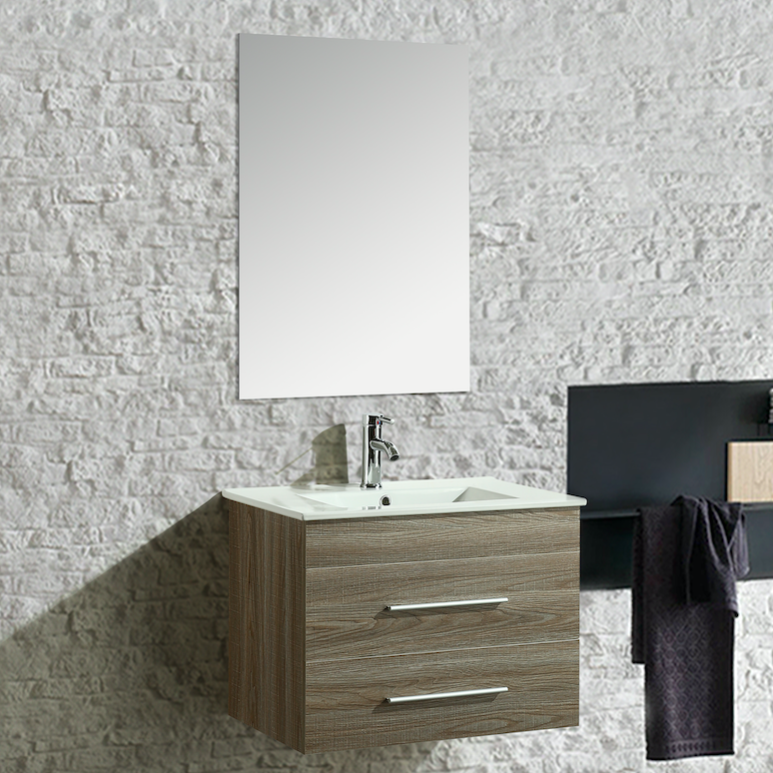 Mobile Arredo Bagno Saturno 70 cm Sospeso Moderno Rovere | Leroy Merlin