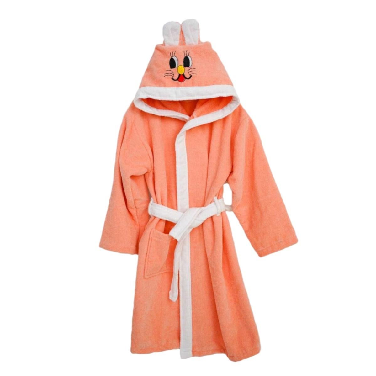Peignoir Eponge Enfant Orange Dimensions - 3/4 ans | Leroy Merlin