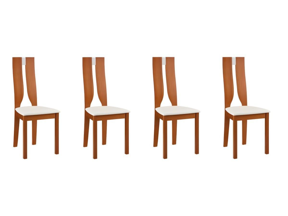 Sedie in Legno massello di faggio color ciliegio- Lotto di 4 - SILVIA ...