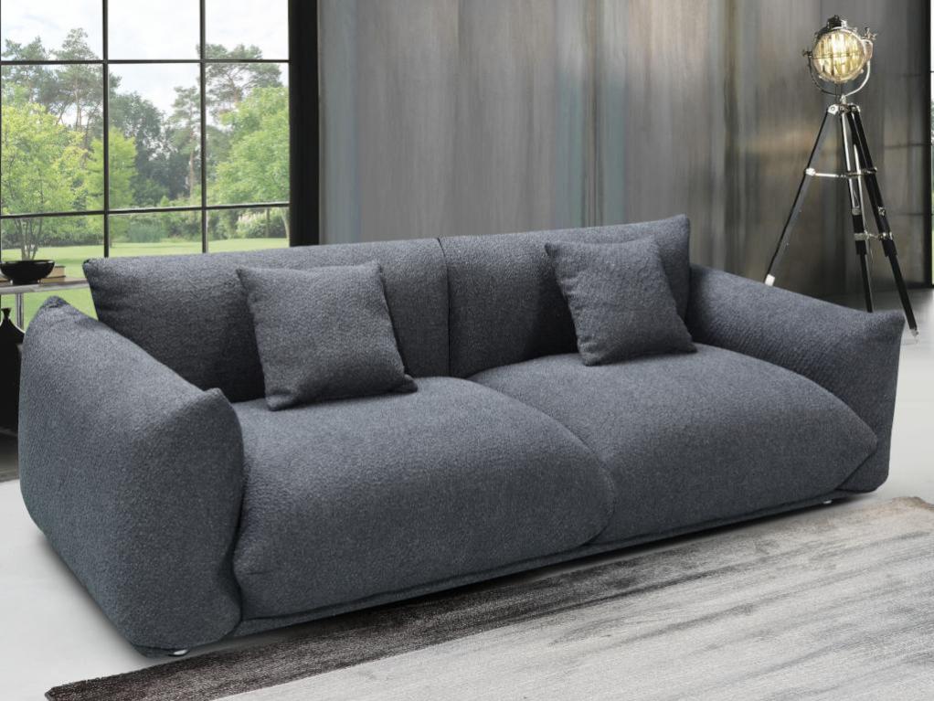 Canapé 3 places en tissu VAVIN - Anthracite | Leroy Merlin