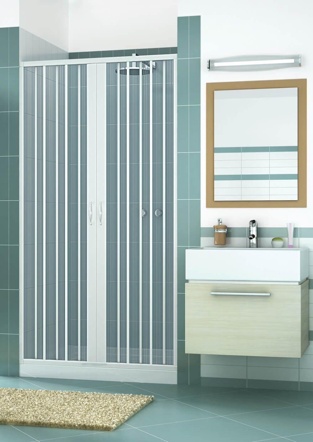 Box doccia mod. Vergine 120xH185cm in pvc a soffietto centrale | Leroy ...