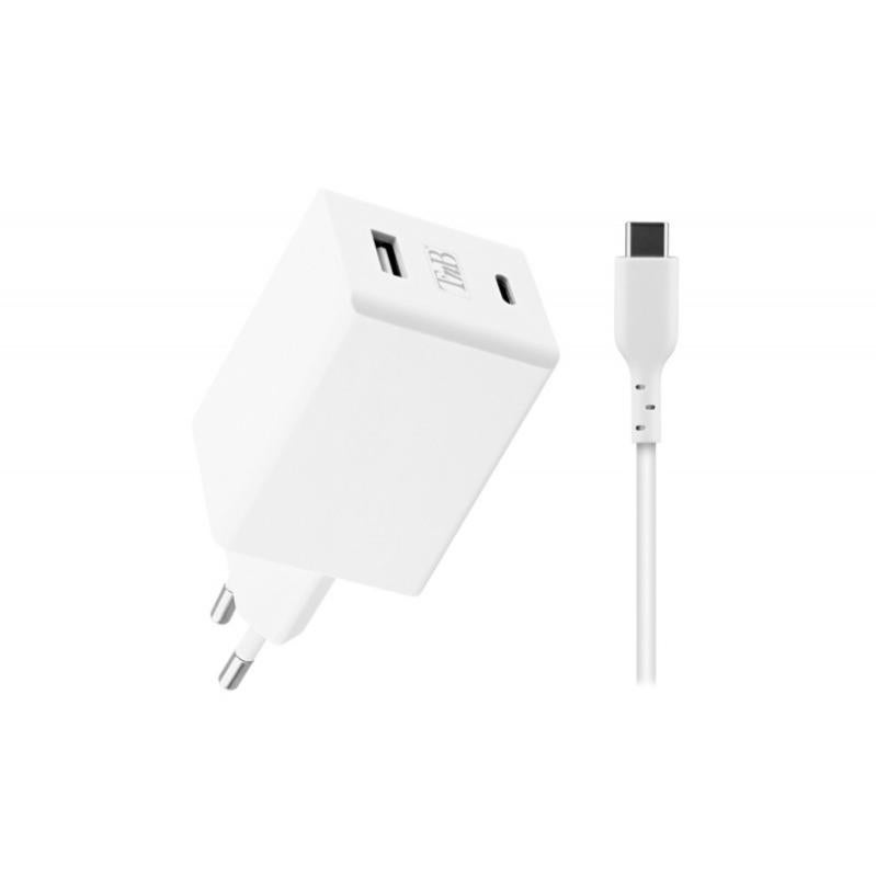 Mini chargeur universel USB Type C 48 Watts T n b iClick Blanc | Leroy ...