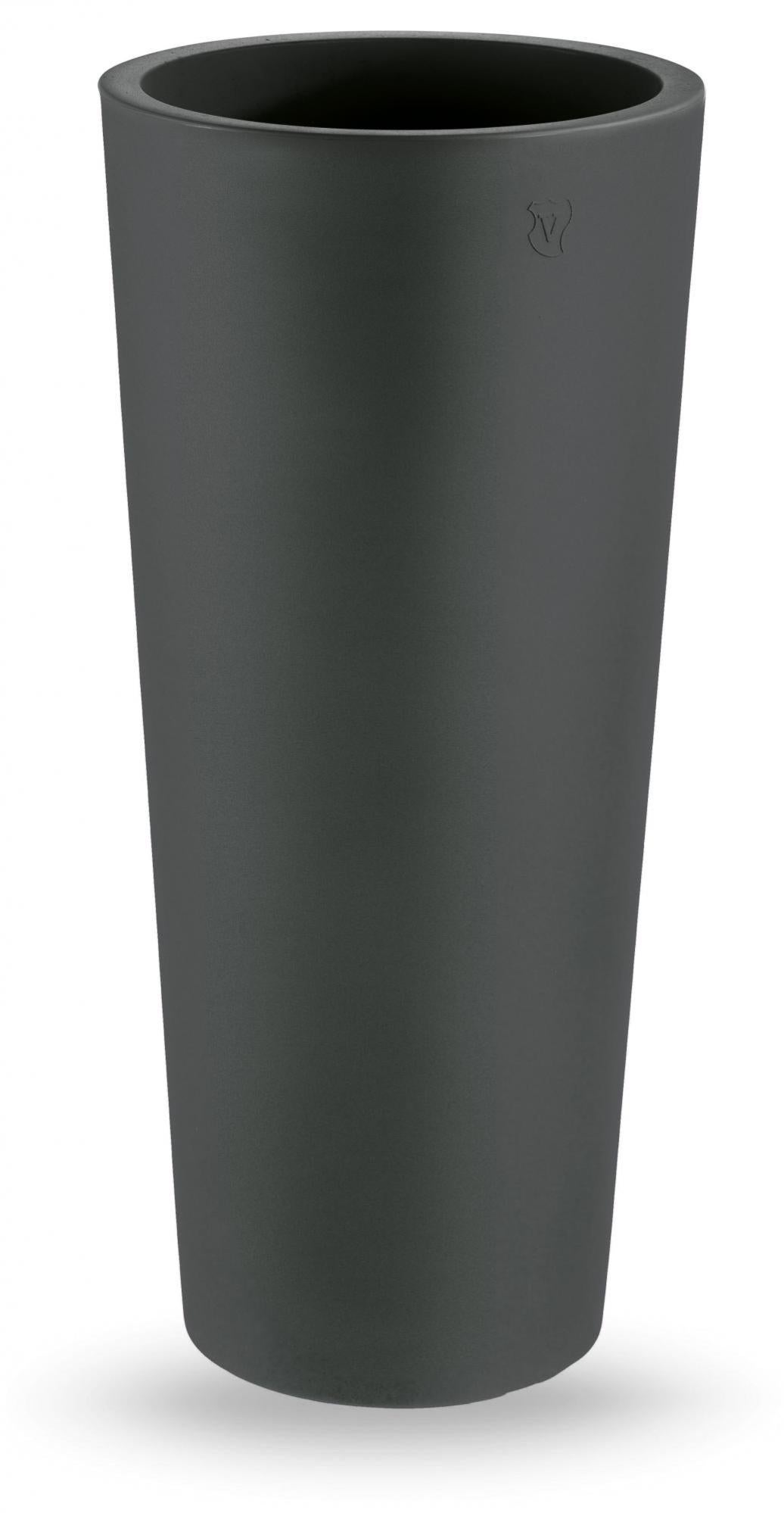 Cache pot rotondo in resina "Genesis" h. 85 cm. Antracite | Leroy Merlin