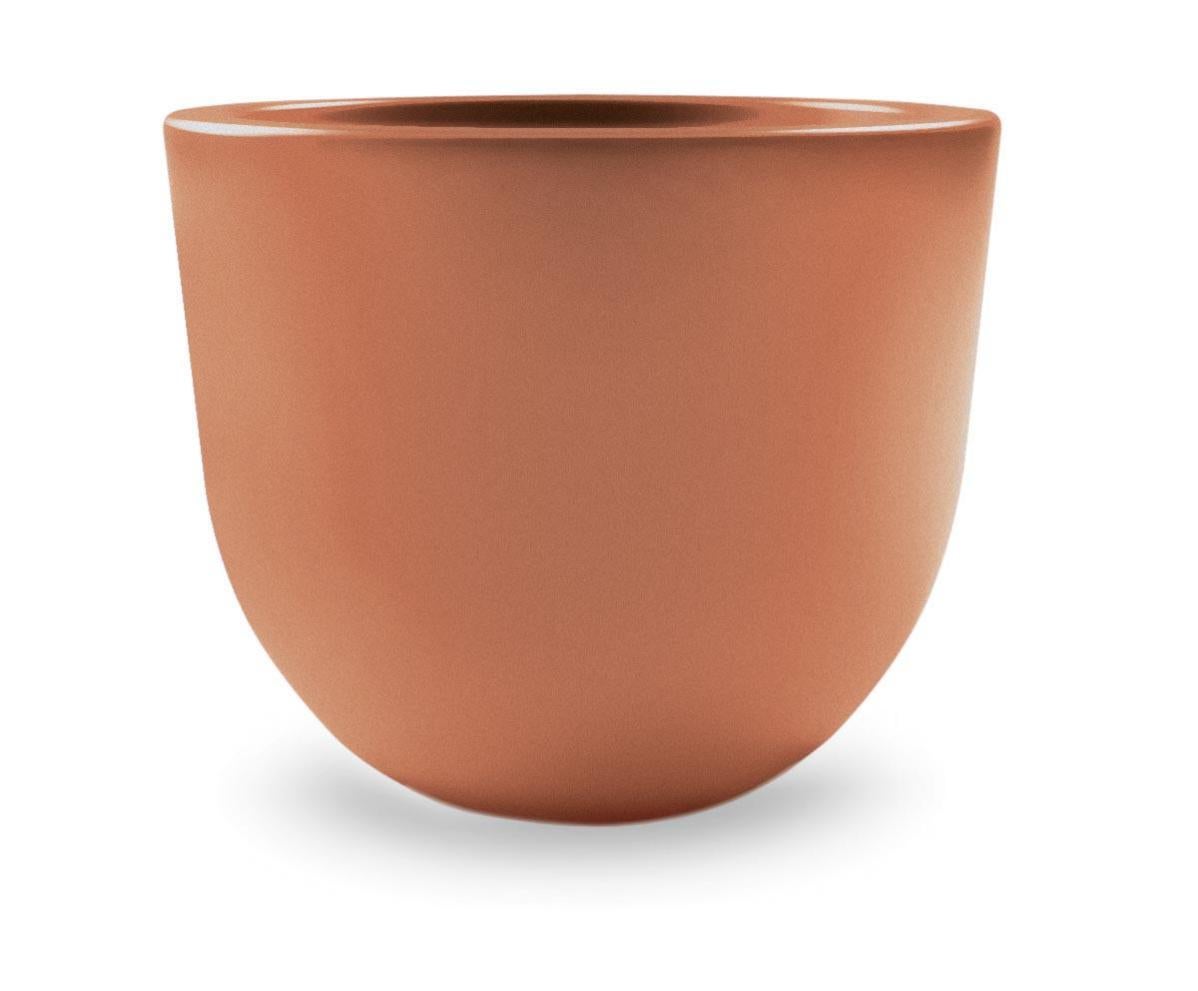 Vaso rotondo in resina "Eggy" 65 cm. Terra di Siena | Leroy Merlin