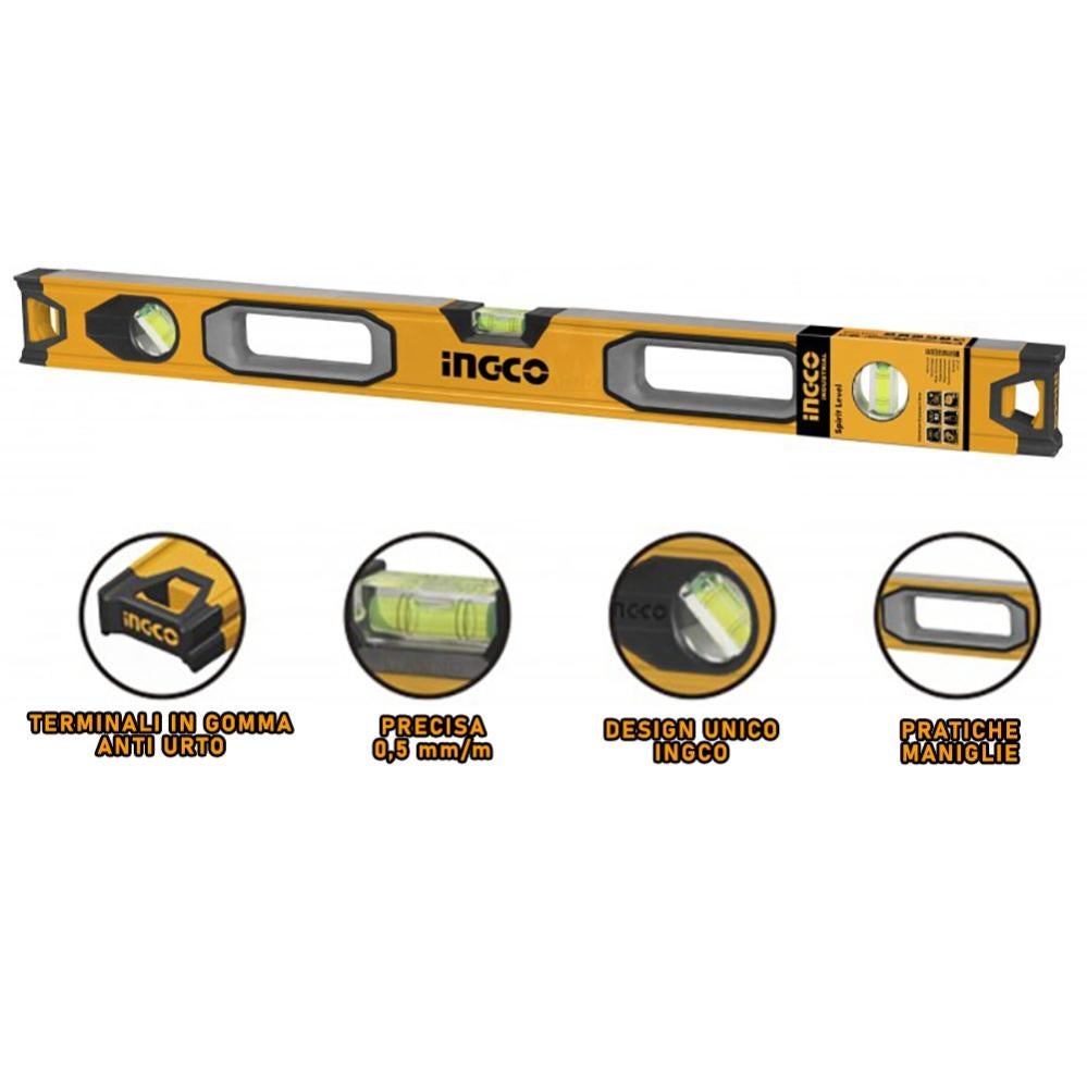 Livella 80 cm alluminio - Ingco HSL08080 | Leroy Merlin