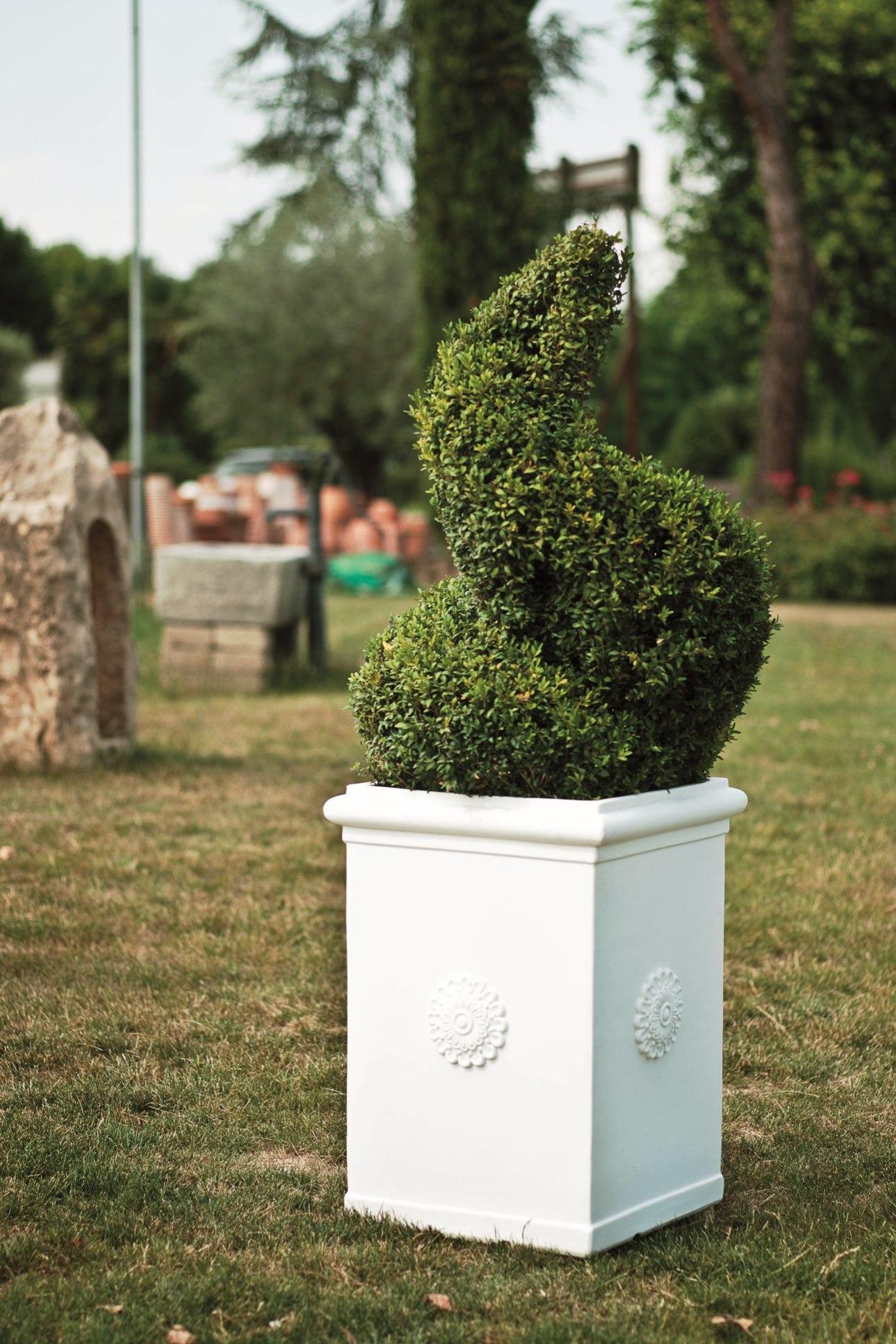 Pilone alto Resina con Rosone 50 cm. Bianco | Leroy Merlin