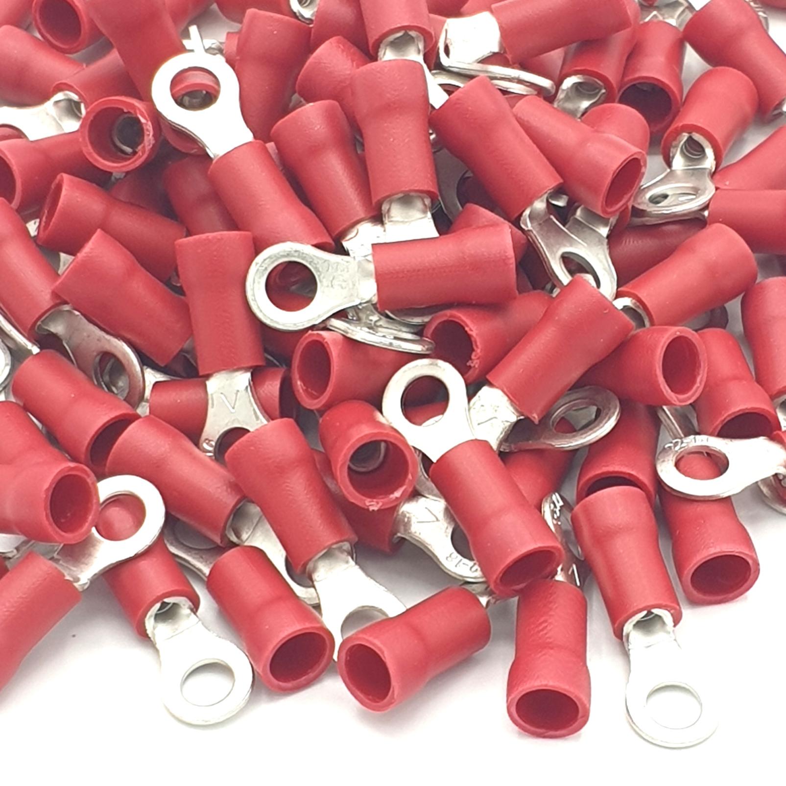 100pcs Cosses Anneau À Sertir Rouges Isolées Taille De Goujon 3,7 mm | Leroy Merlin