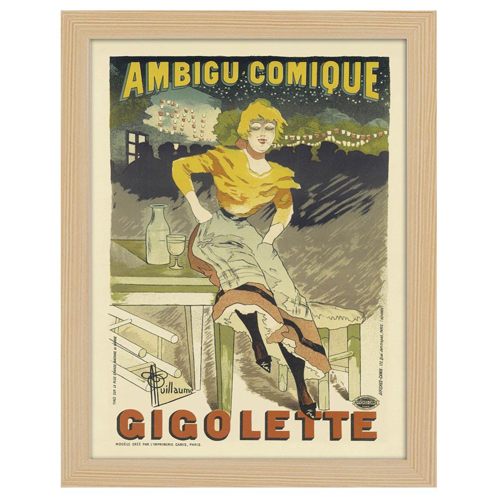 Affiche Artistique Vintage Gigolette cm. 50x70 | Leroy Merlin