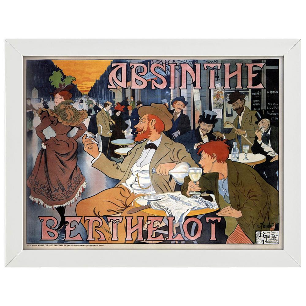 Affiche Publicitaire Vintage Absinthe Berthelot cm. 50x70 | Leroy Merlin