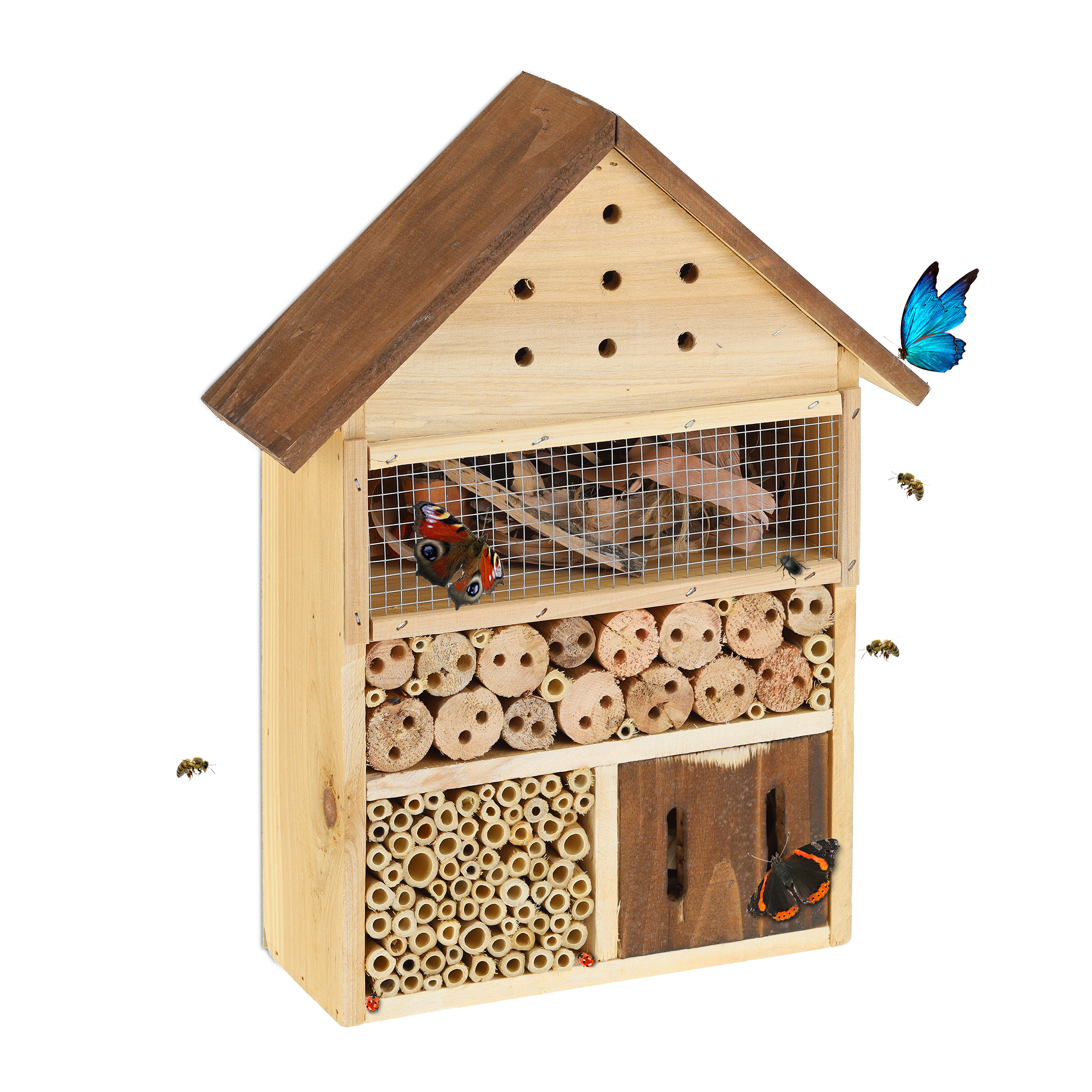 Relaxdays Hotel per Insetti, Alveare per Api e Vespe, da Giardino ...