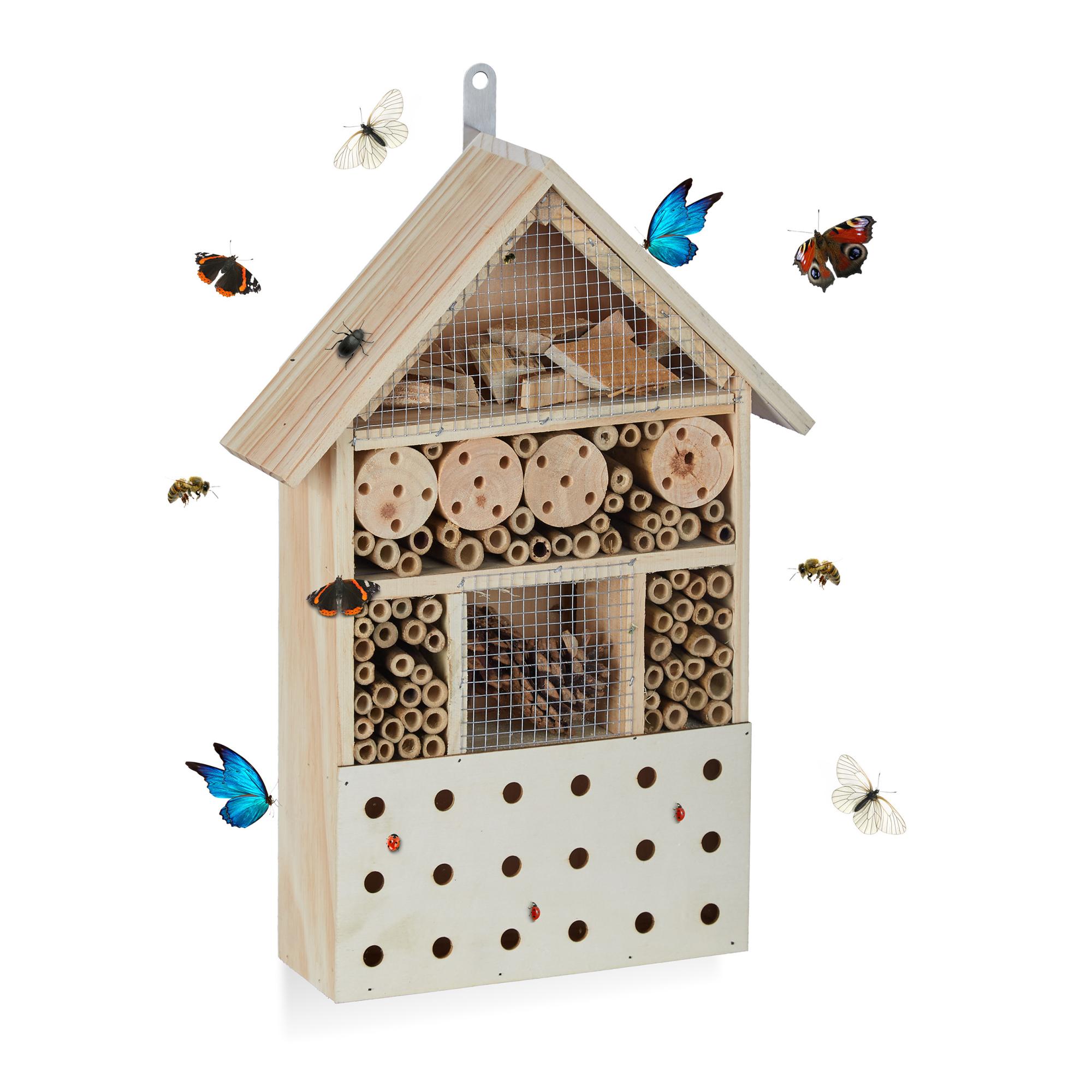 Relaxdays Casetta per Insetti, Alveare per Api, Coccinelle & Vespe, da ...