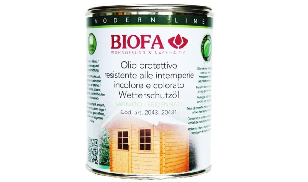BIOFA 2043 SATINATO - 5164 TEAK 2,5 l Olio naturale per esterni | Leroy Merlin