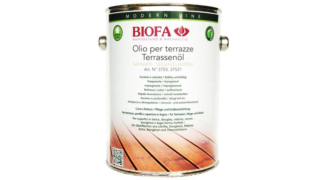 BIOFA 3753 - 5178 ROVERE CHIARO 2,5 l Olio naturale per terrazze in legno | Leroy Merlin