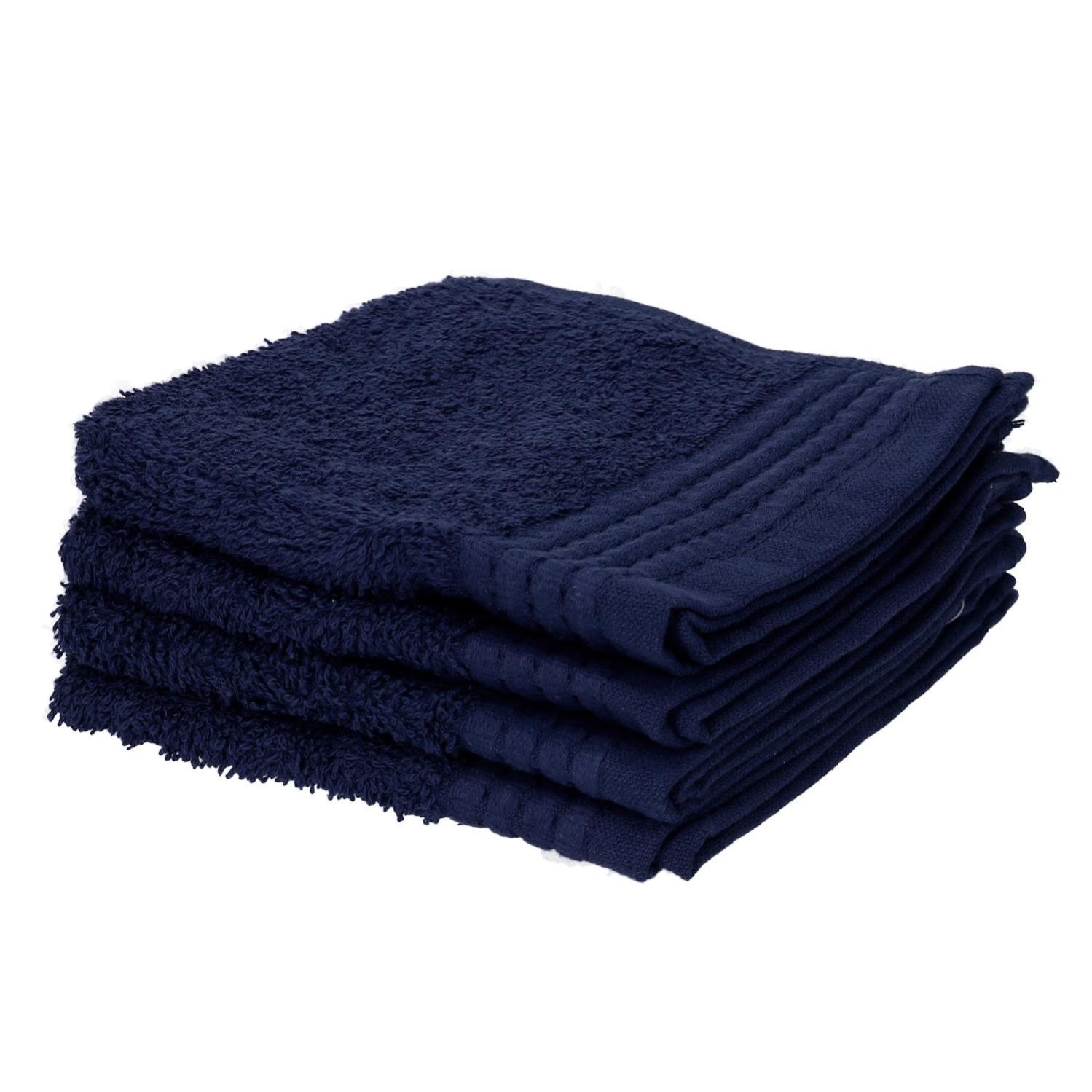 Asciugamano lavette tessuto Lisa blu set da 4 cm30x30 | Leroy Merlin