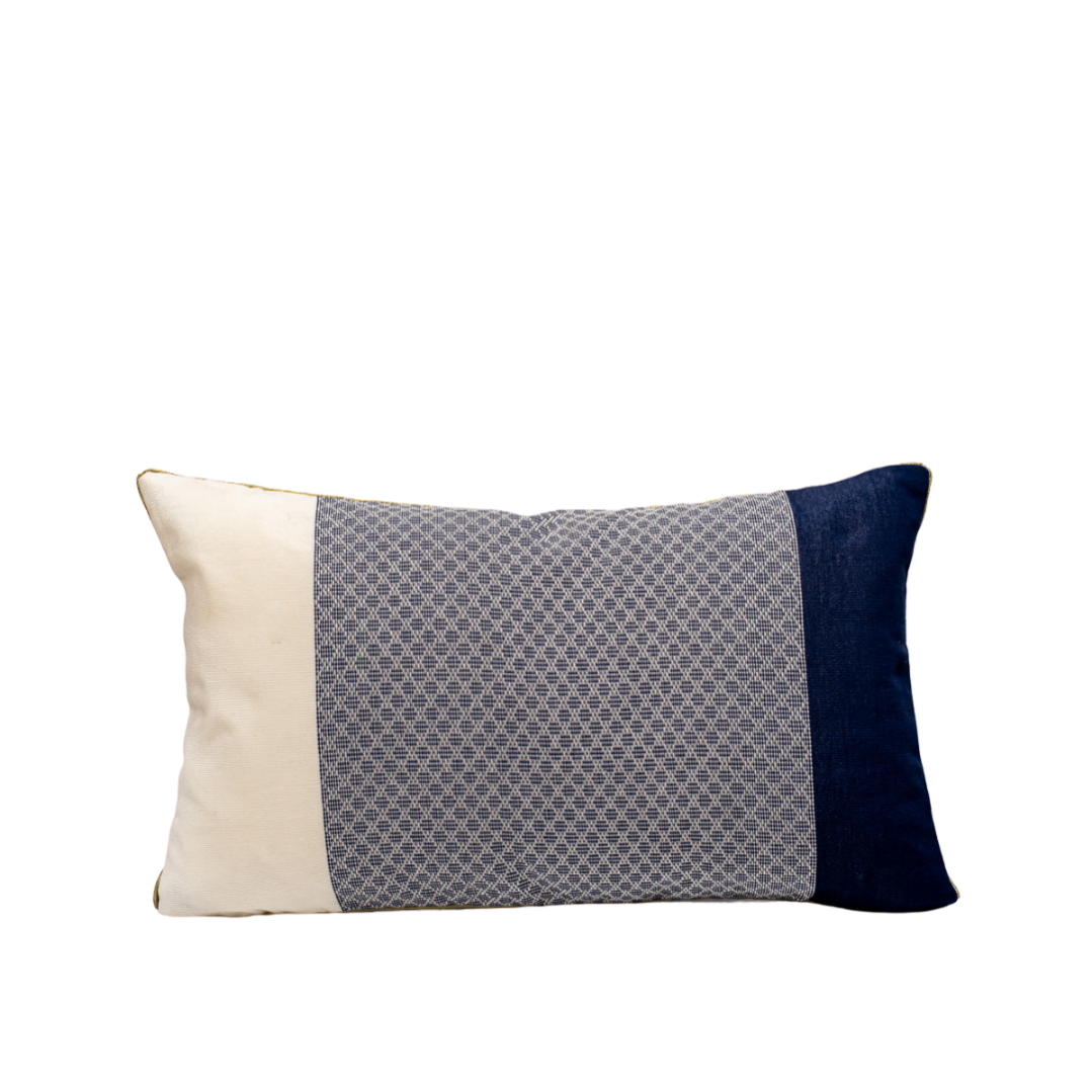 Coussin bleu marine 30x50 en polyester | Leroy Merlin