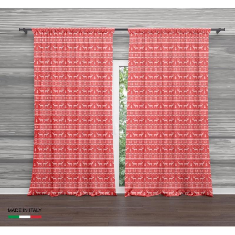 TENDA TIROLESE ROSSA MAGLIA cm.160X300 confezionata MADE in ITALY misto ...
