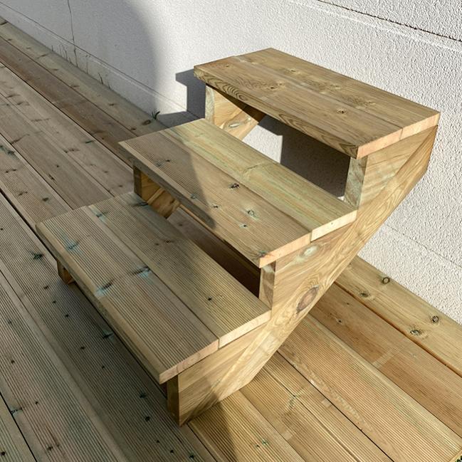 Scala esterna in legno h54cm 3 gradini p29cm l60cm | Leroy Merlin