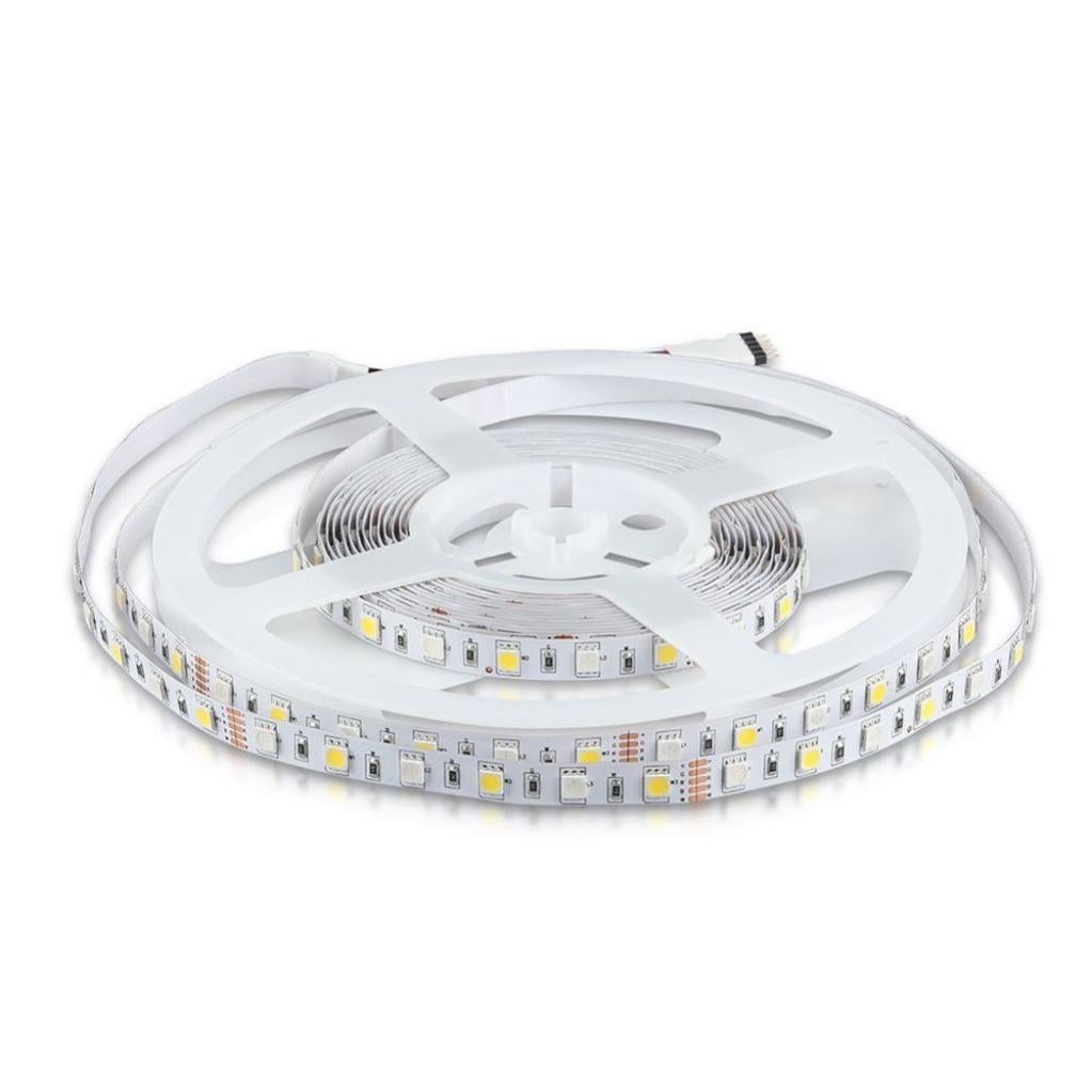 Strip LED SMD5050 8W/m 5m 60 LED/m 12V RGB + 4000K IP20 10mm | Leroy Merlin