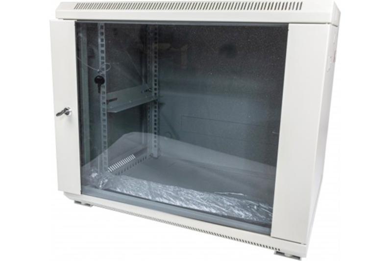 Coffret mural informatique 19 pouces 9U prof: 450mm gris (en kit ...