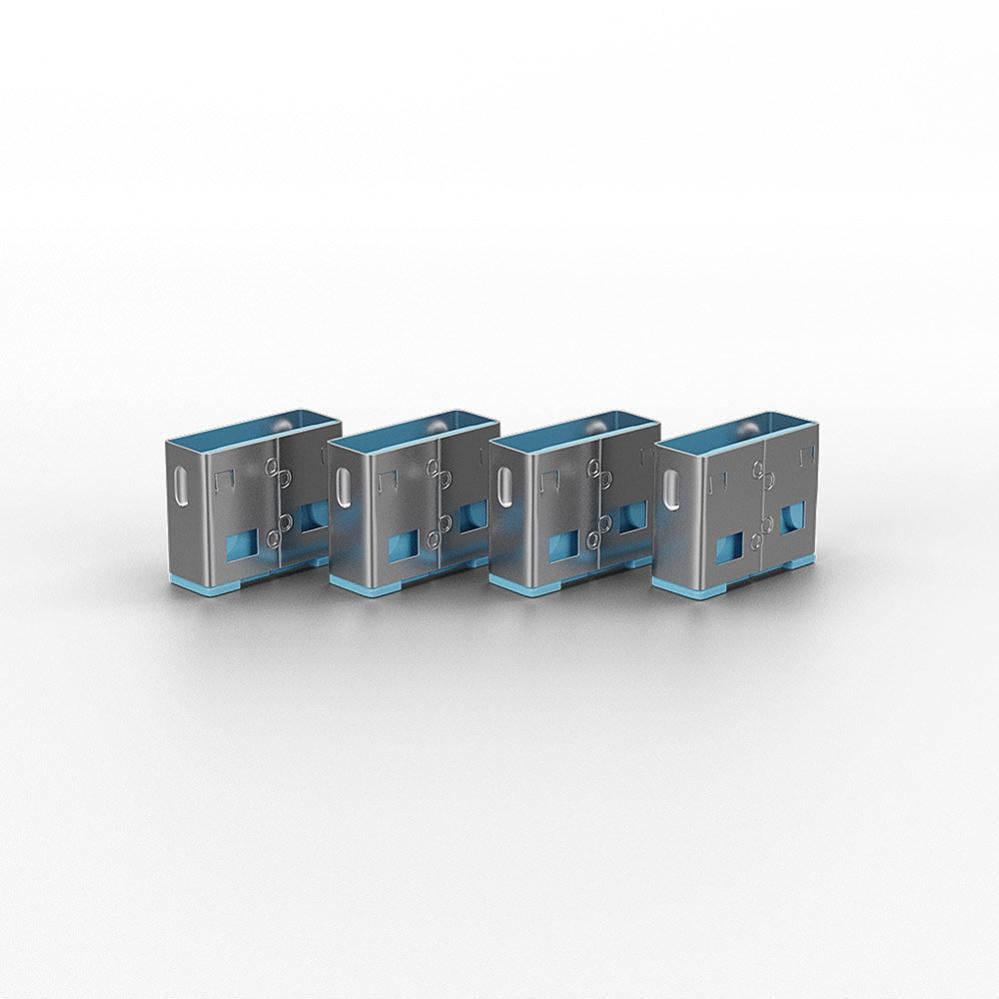 Verrous de ports USB avec clé et 4 verrous bleu | Leroy Merlin