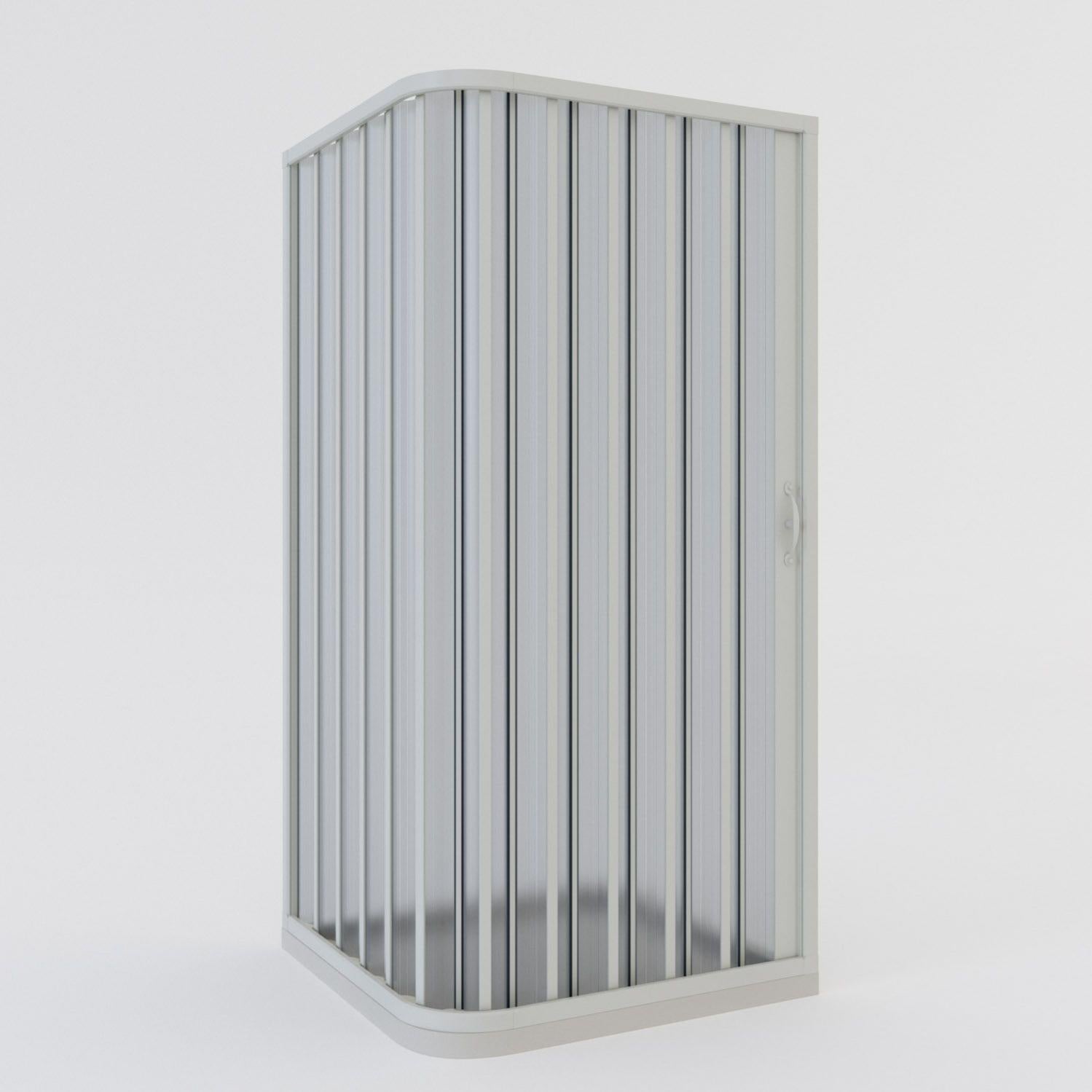 Box doccia a soffietto in PVC 80x80 cm H 185 mod. Aster con apertura ...