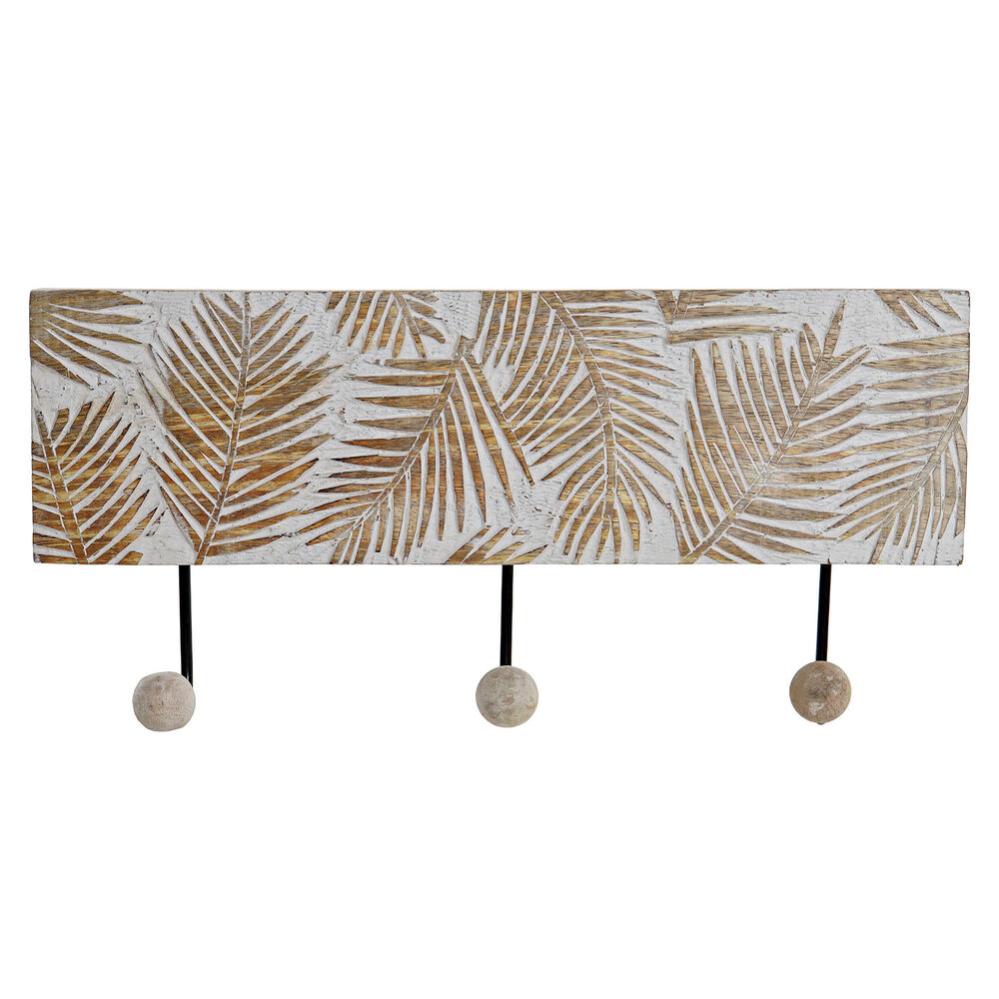 Portemanteau DKD Home Decor Métal Tropical Bois de manguier Volets (38 ...